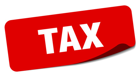 Tax increase sticker tax increase label Royalty Free Vector