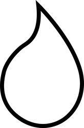 Water drop shape line water drops icon water or Vector Image