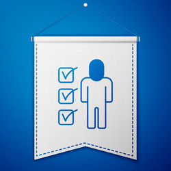 Blue resume icon isolated on background cv Vector Image