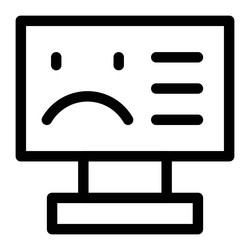 Blue screen indicating a system failure Royalty Free Vector