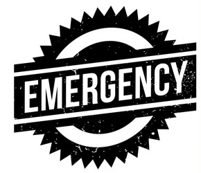 Emergency rubber stamp Royalty Free Vector Image