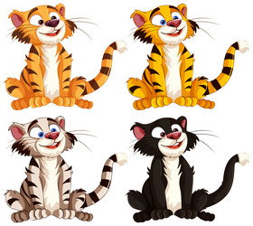 Four Cats Vector Images (over 980)