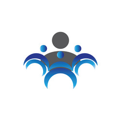 Human logos happy family symbols unity Royalty Free Vector