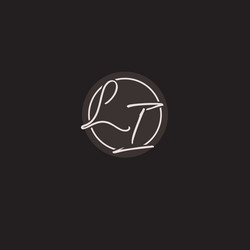 Initial li wedding monogram logo design Royalty Free Vector