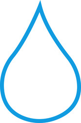 Water drop shape line water drops icon water or Vector Image