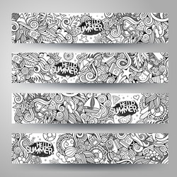 Cartoon hand-drawn doodle on the subject Vector Image