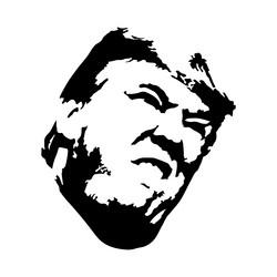 Donald trump silhouette Royalty Free Vector Image