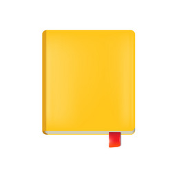 Orange book with red bookmark isolated Royalty Free Vector