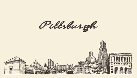 Modern city map - pittsburgh pennsylvania Vector Image