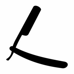 Razor blade dark silhouette Royalty Free Vector Image