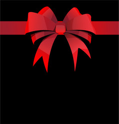 Red Gift Bow Royalty Free Vector Image Vectorstock