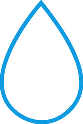 Water drop shape line drops icon Royalty Free Vector Image