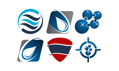 Water solution logo design template Royalty Free Vector