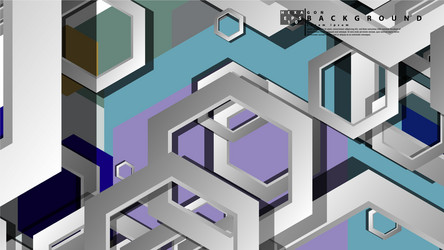 Abstract geometric background with hexagon cold Vector Image