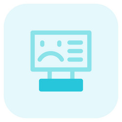Blue screen indicating a system failure Royalty Free Vector