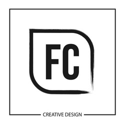 Initial letter fc logo template design Royalty Free Vector