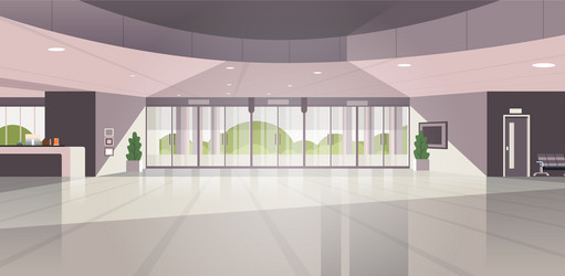 Modern hotel lobby interior design Royalty Free Vector Image