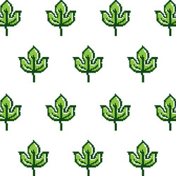 Pattern leaf pixel art design background Vector Image