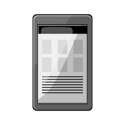 Screen ebook reader cartoon Royalty Free Vector Image