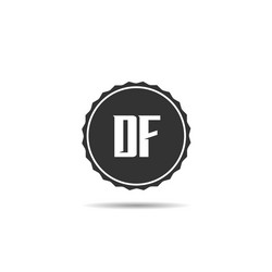 Initial letter df logo template design Royalty Free Vector