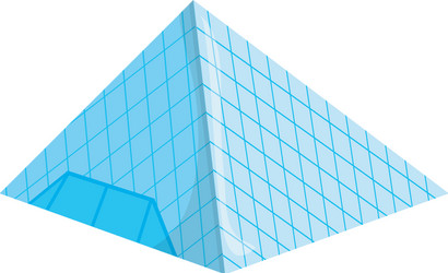 Glass pyramid transparent isolated Royalty Free Vector Image