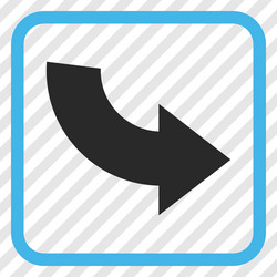 Rotate ccw icon in a frame Royalty Free Vector Image