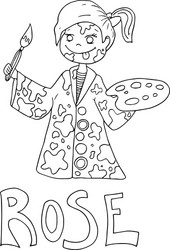 Simple outline drawing for coloring Royalty Free Vector