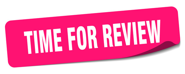 Time for review sticker time for review label Vector Image