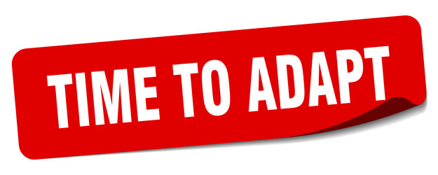 Time to adapt sticker time to adapt label Vector Image