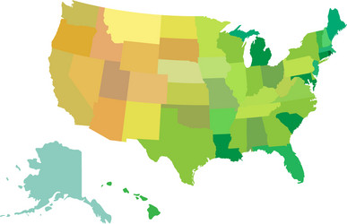 Purple colored united states of america map Vector Image