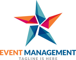 Event management logo Royalty Free Vector Image