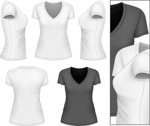 Women T-Shirt Template Vector Images (over 4,000)