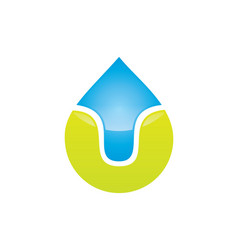 Clean house water ecology logo Royalty Free Vector Image