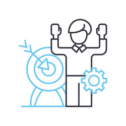 Job rotation line icon outline symbol Royalty Free Vector