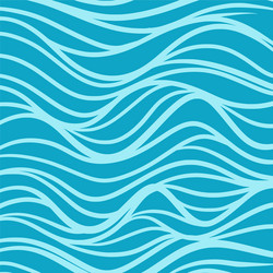 Sea waves seamless pattern Royalty Free Vector Image
