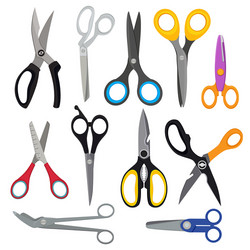 Steel scissors icon Royalty Free Vector Image - VectorStock