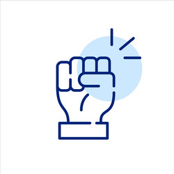 Fist front view Royalty Free Vector Image - VectorStock