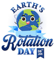 Happy earths rotation day banner design Royalty Free Vector