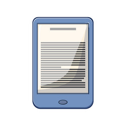 Screen ebook reader cartoon Royalty Free Vector Image