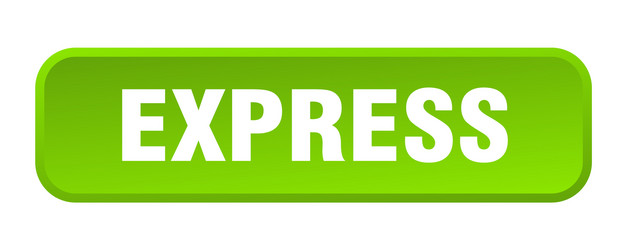 Express delivery green 3d realistic square Vector Image