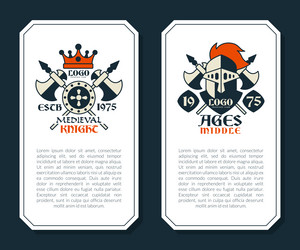Medieval and middle ages banner or poster with Vector Image