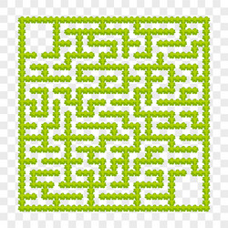 Square labyrinth garden bushes game for kids Vector Image