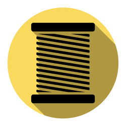 Thread sign white icon Royalty Free Vector Image