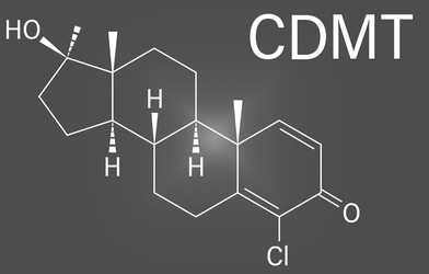 Cdmt molecule skeletal formula Royalty Free Vector Image
