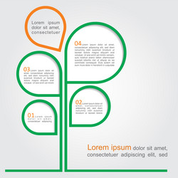 Tree diagram or mind map infographic for business Vector Image