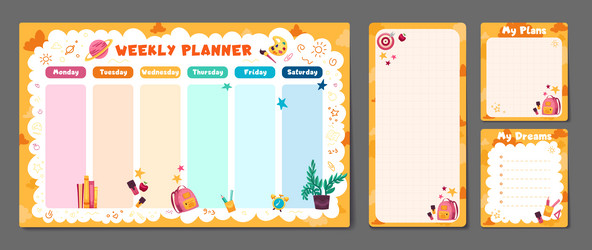 Cute Daily Note Template Booklet Vector Images (38)