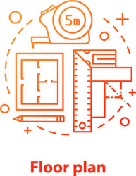 Floor plan concept icon Royalty Free Vector Image