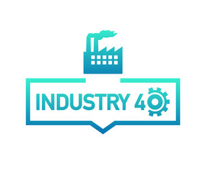 Industry logo or icon factory industrial Vector Image