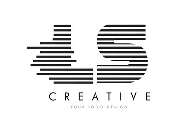 Ls modern letter logo design with swoosh Vector Image