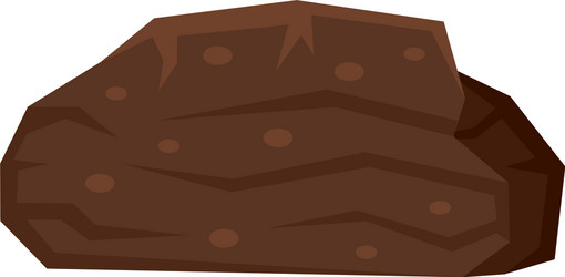 Peat stone icon simple style Royalty Free Vector Image